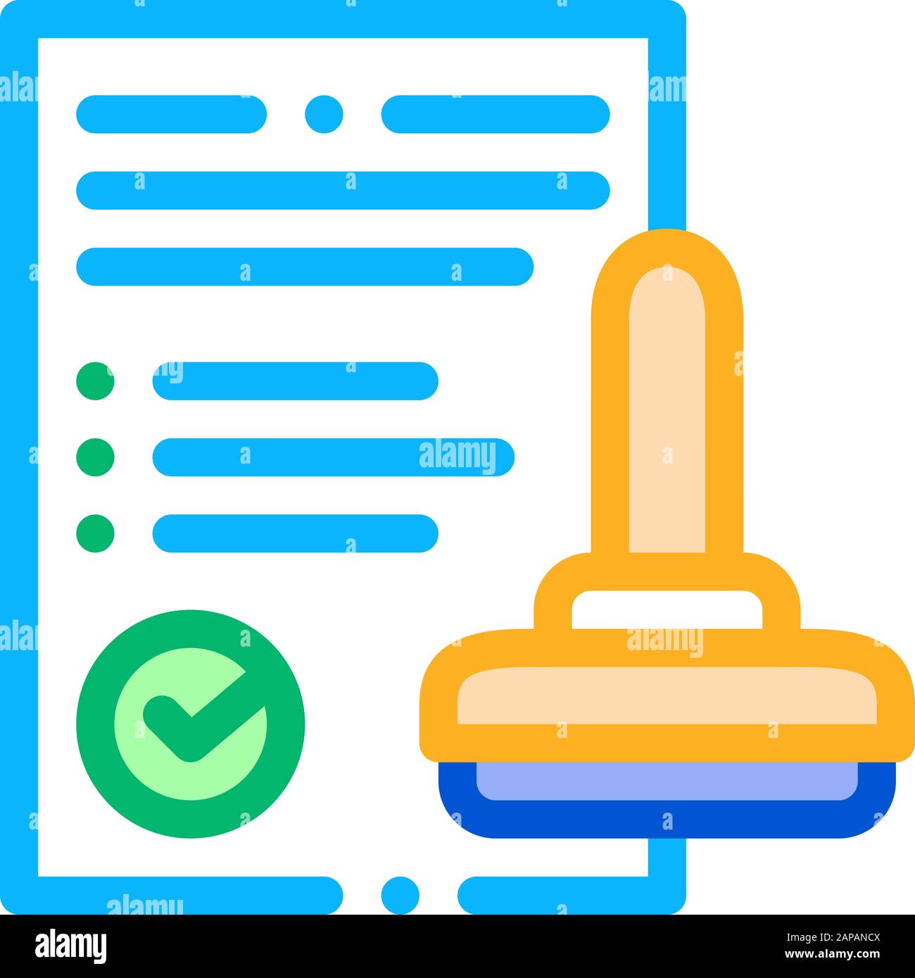 Approve Stamp Icon Vector Outline Illustration Stock Vector Image & Art ...