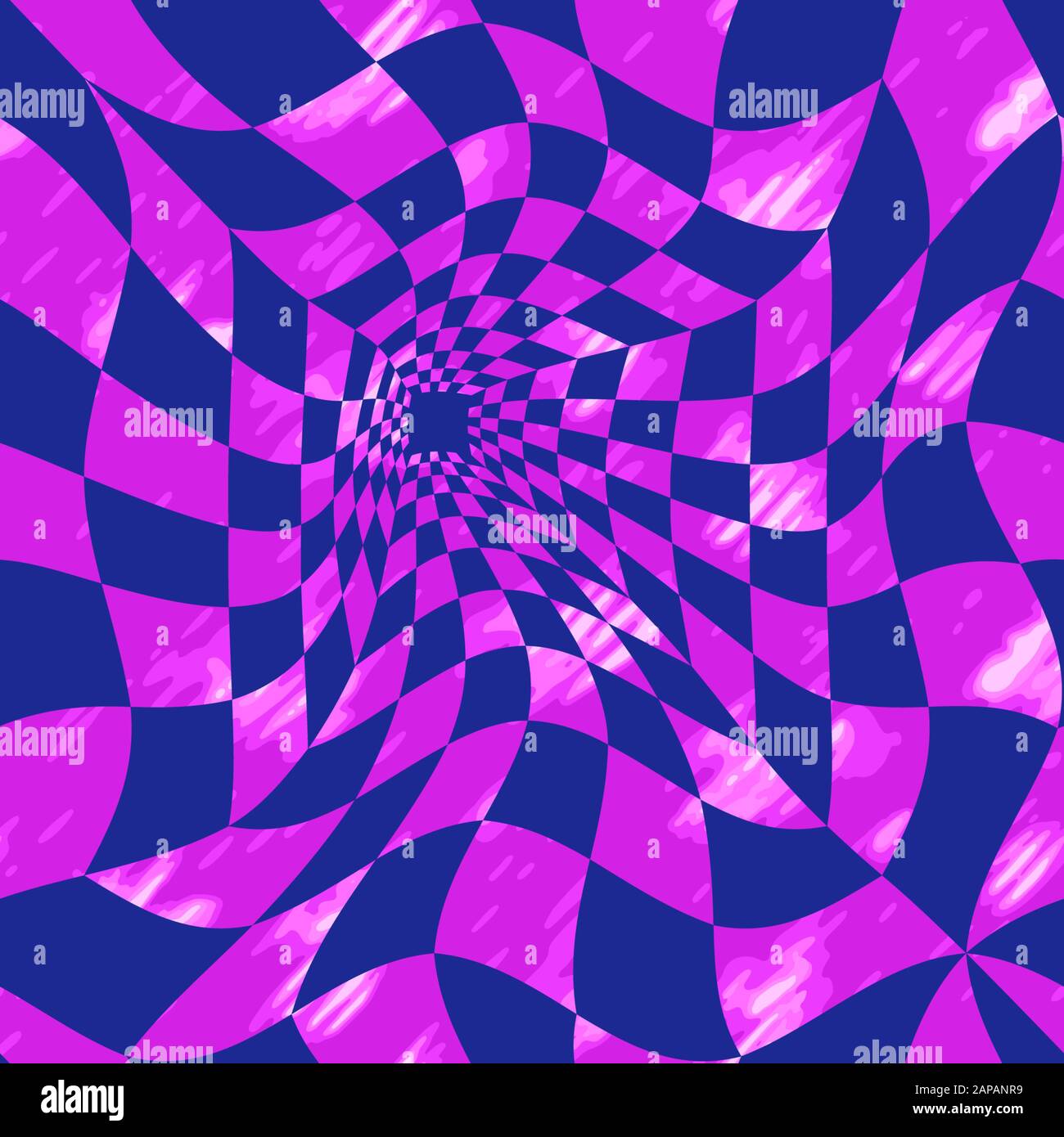 Abstract seamless vector pattern. Distorted space. Optical illusion ...