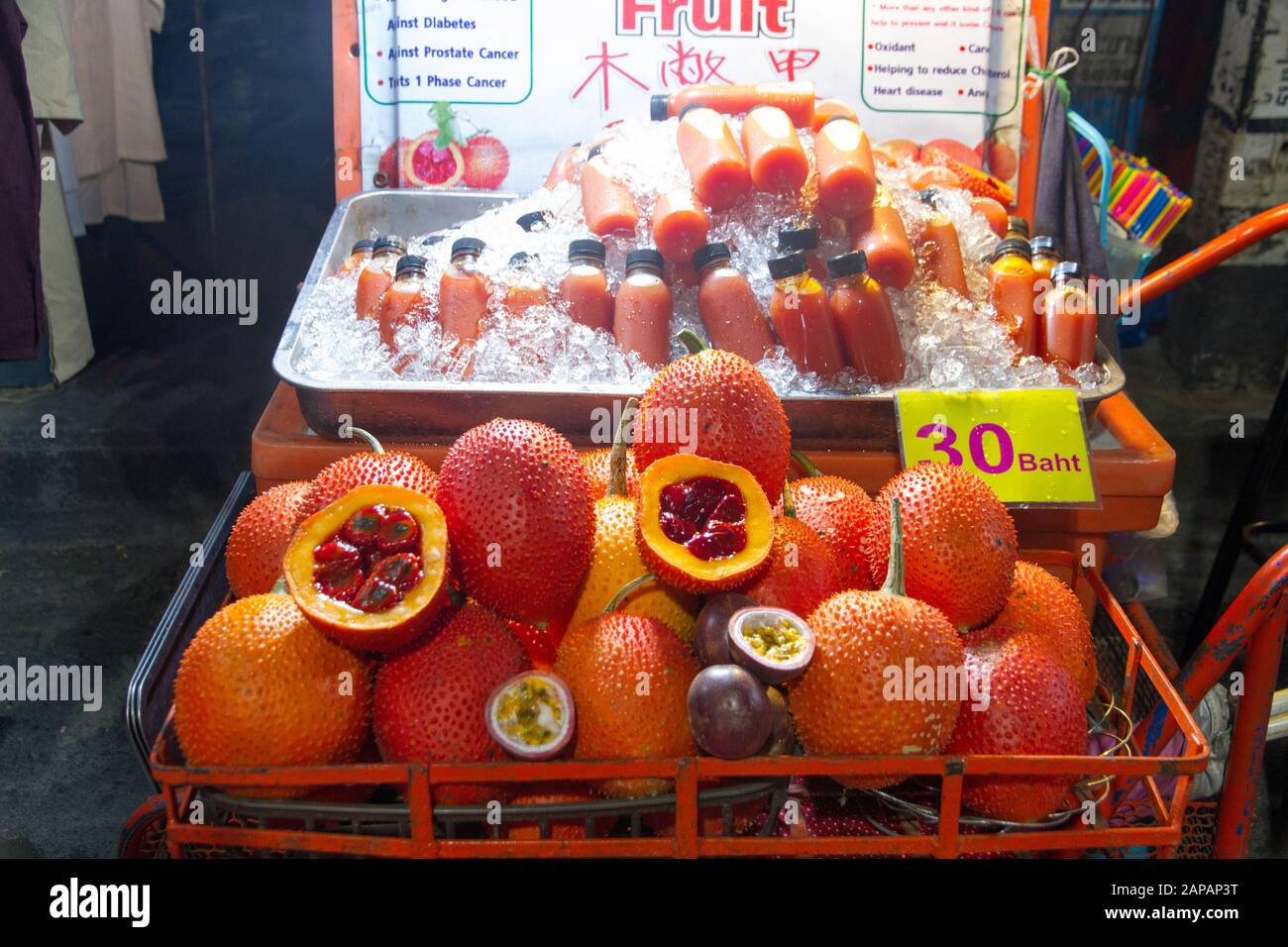 Gac fruit chiang Mai Thailand fruits Momordica cochinchinensis Stock ...