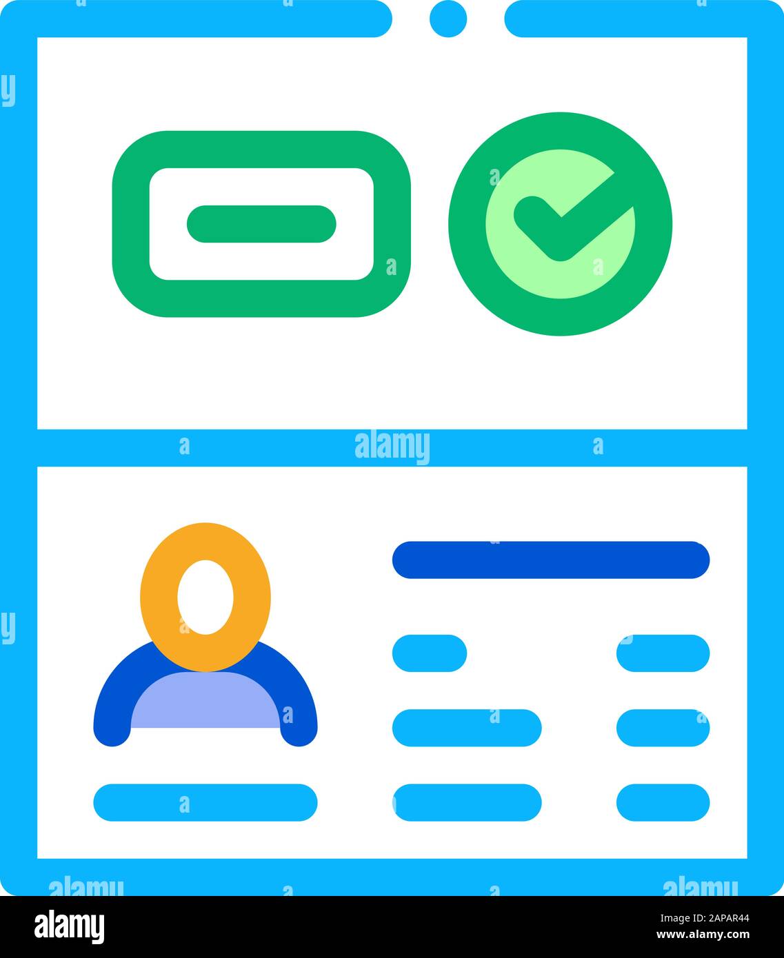 Registration card line icon Cut Out Stock Images & Pictures - Alamy
