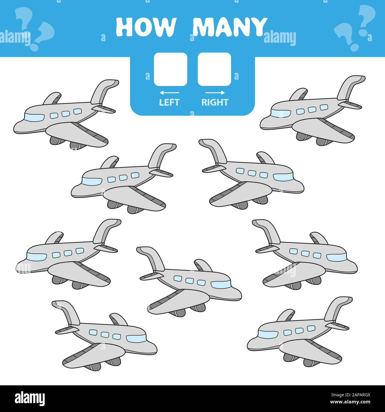 Cartoon Illustration of Educational Game of Counting Left and Right ...