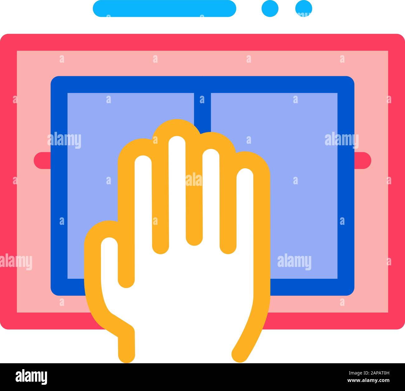 Hand Scanning Icon Vector Outline Illustration Stock Vector Image & Art ...