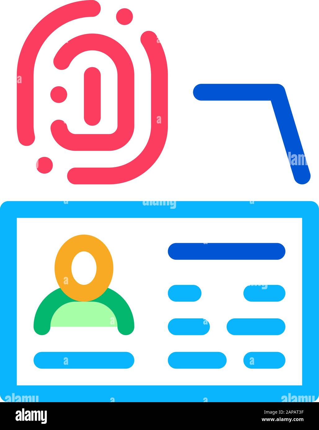 Fingerprint Scan Icon Vector Outline Illustration Stock Vector Image ...