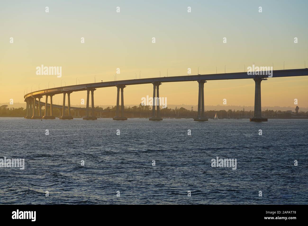 SAN DIEGO, CA -5 JAN 2020- View of the San Diego Coronado Bridge, a ...