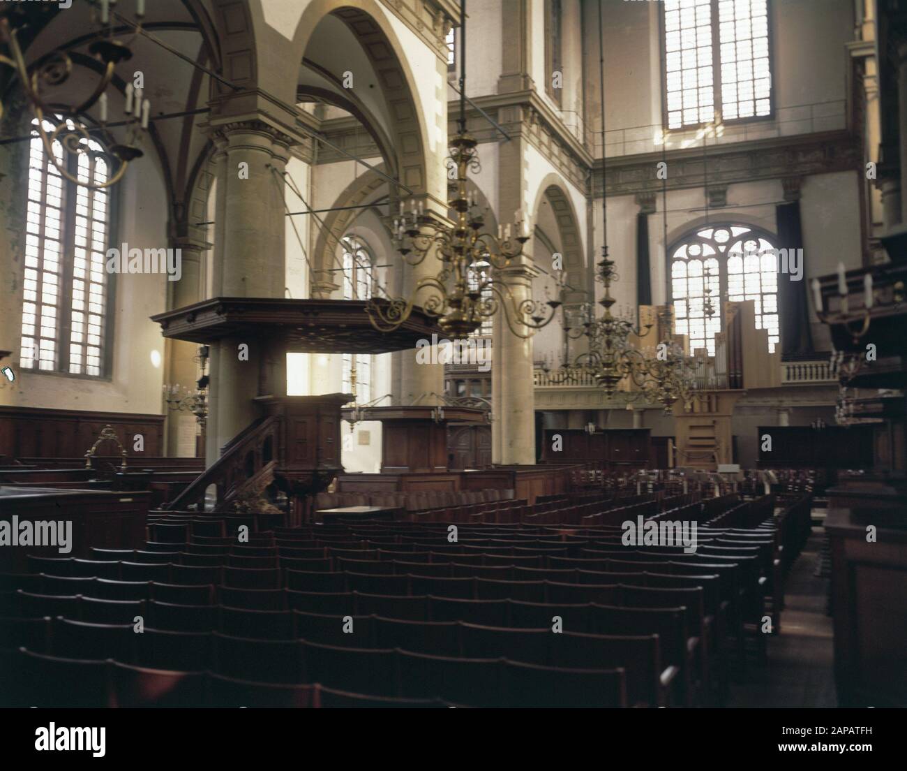 Amsterdam. Interior Westerkerk: the pulpit Date: 29 september 1965 ...