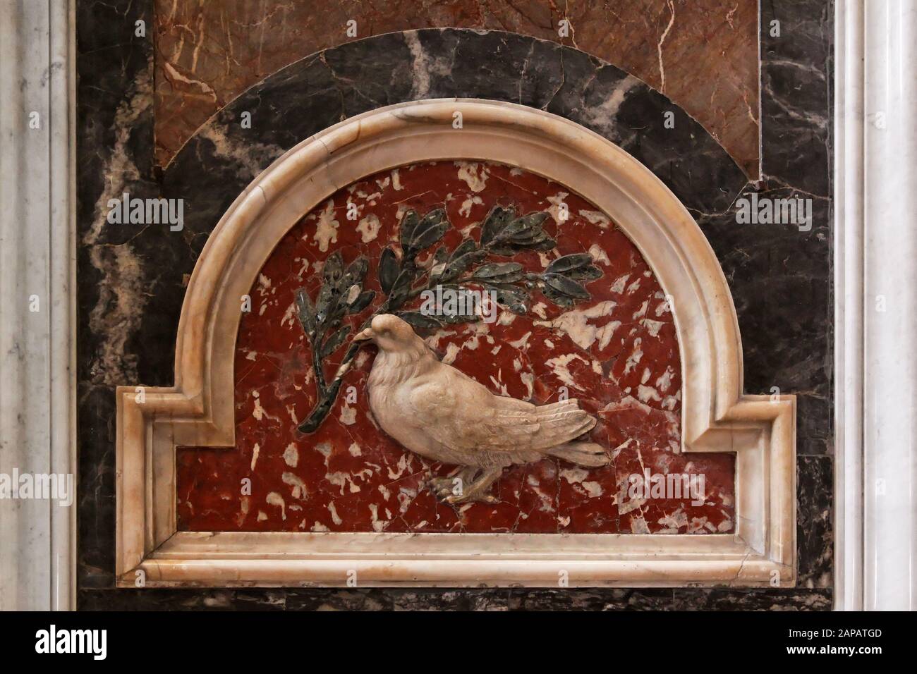 The dove with the olive branch as a symbol of peace Stock Photo - Alamy