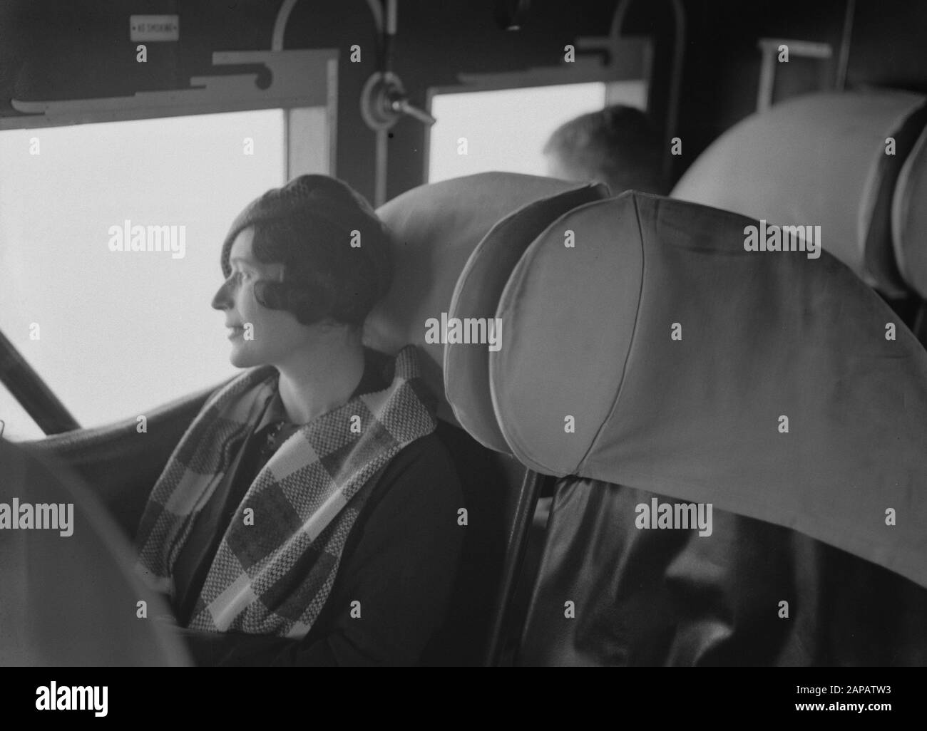 KLM Fokker Lark in Hull Description: Anita in the cabin of the KLM ...