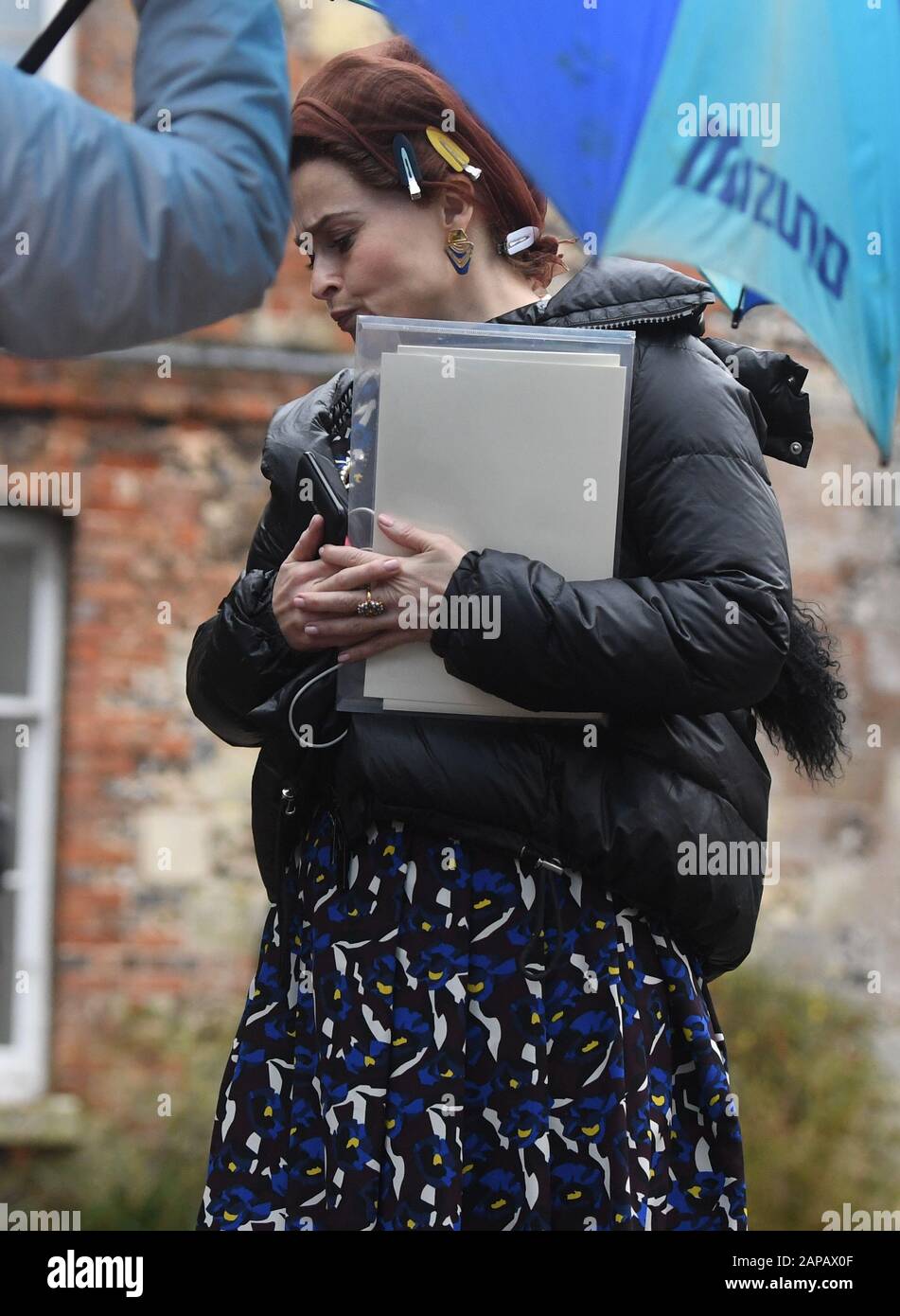 Helena Bonham Carter, who plays Princess Margaret, at Winchester ...