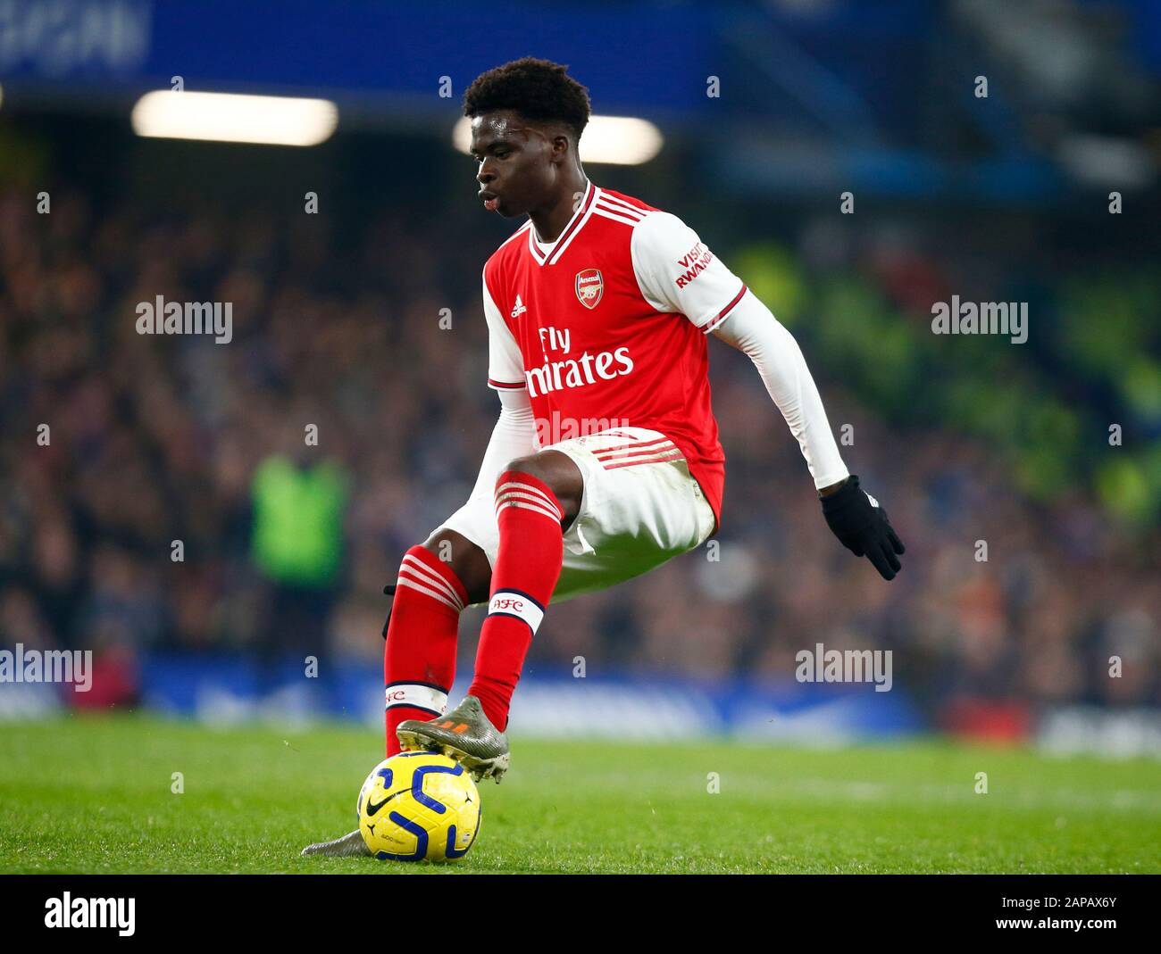 Bukayo Saka of Arsenal during English Premier League between Chelsea ...