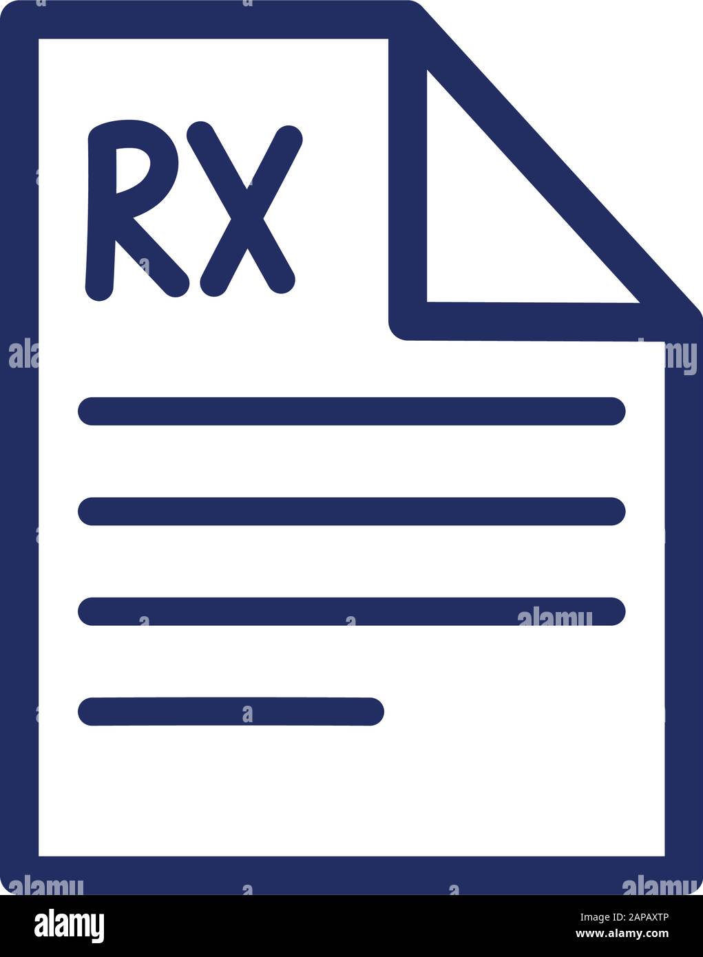 medical rx document flat style icon Stock Vector Image & Art - Alamy