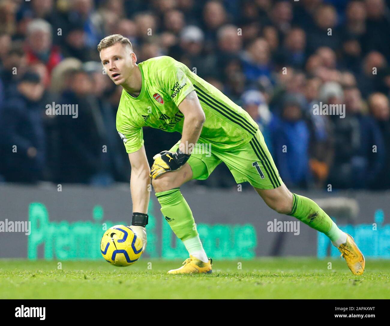 Bernd Leno of Arsenal in action during English Premier League between ...