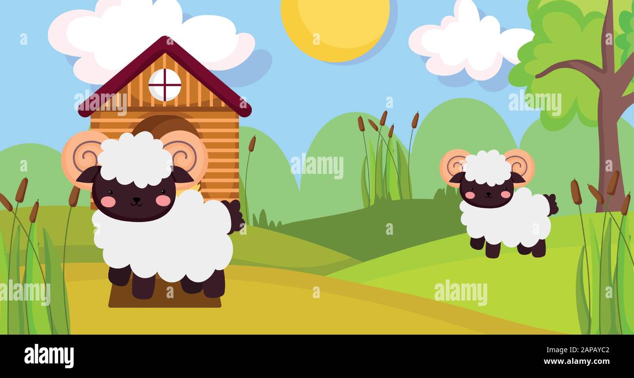 Sheep House Clipart