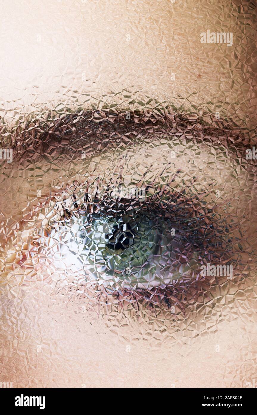 woman eye with pixelated effect Stock Photo - Alamy