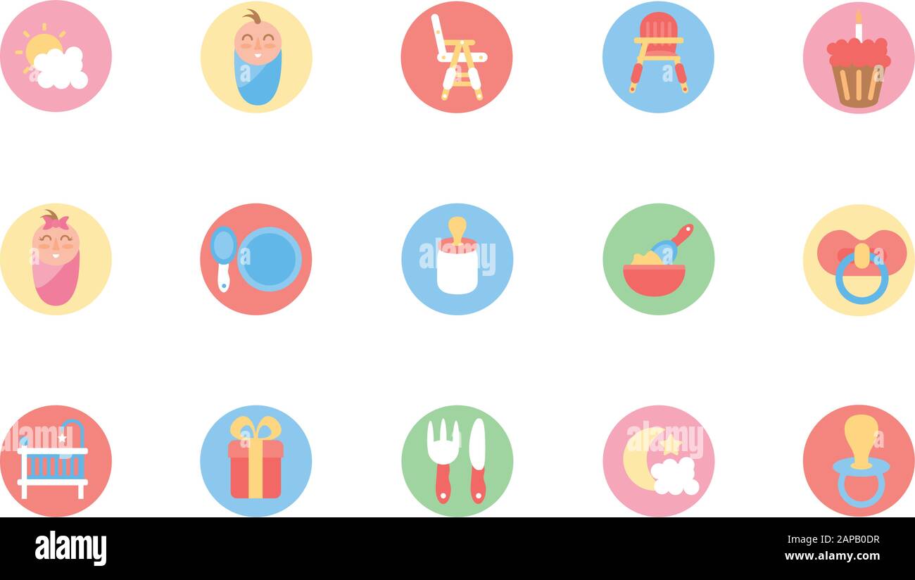 Baby spoon fork icon cartoon hi-res stock photography and images - Alamy