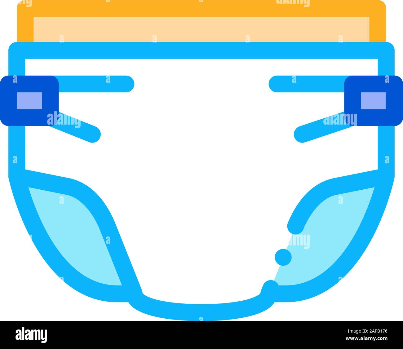 Baby Diaper Icon Vector Outline Illustration Stock Vector Image & Art ...