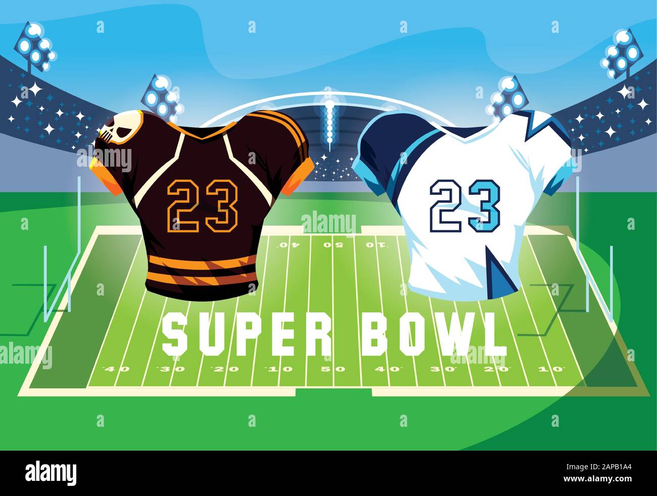 american football player outfit sportsuit, label super bowl vector ...