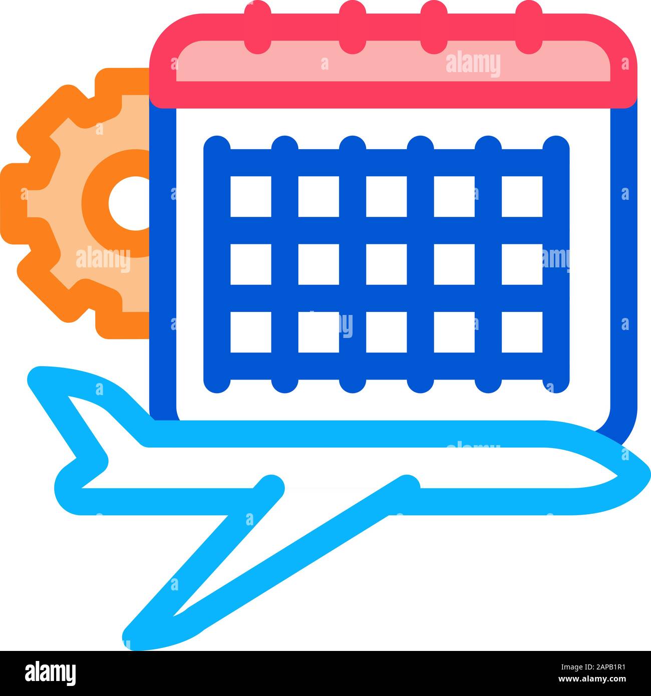 Calendar Plane Icon Vector Outline Illustration Stock Vector Image ...