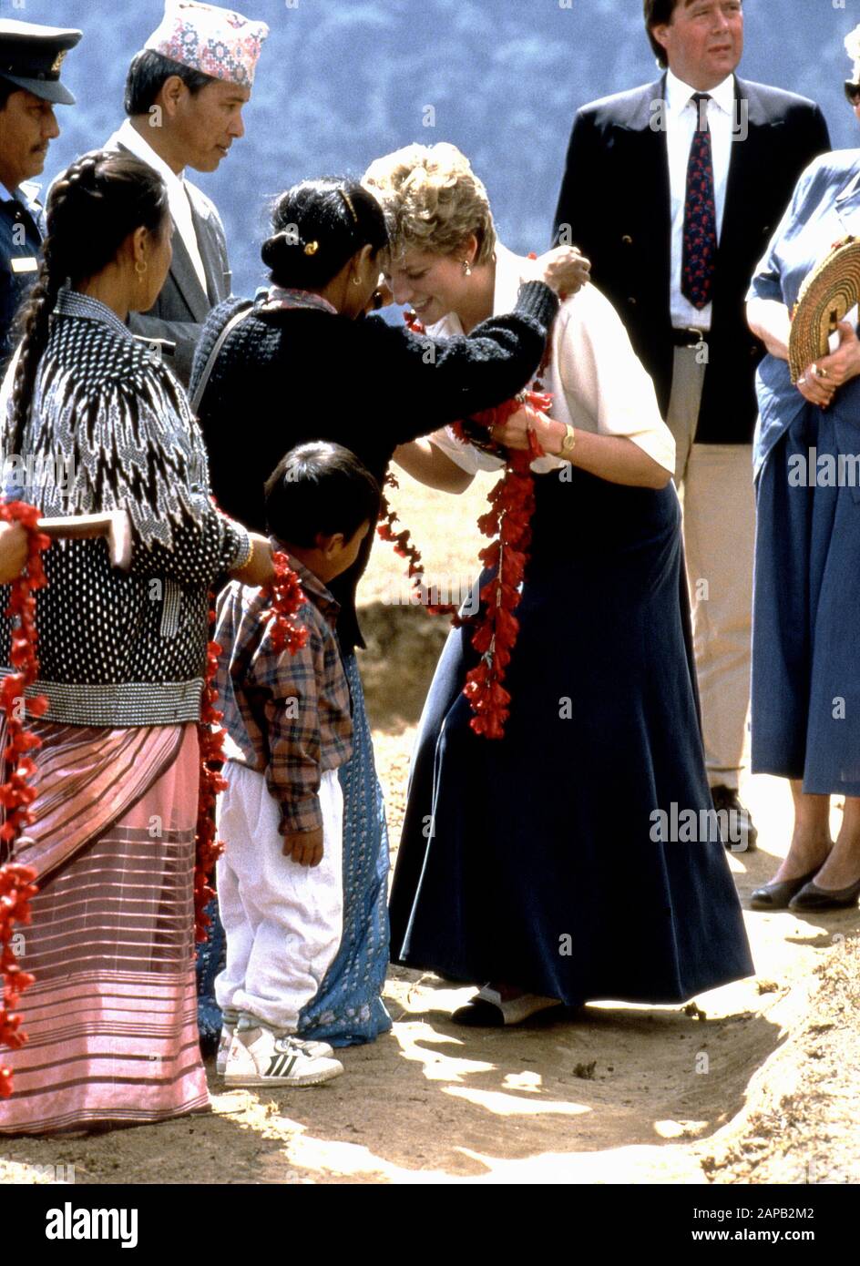 HRH Princess Diana visits Red Cross projects in remote mountain ...