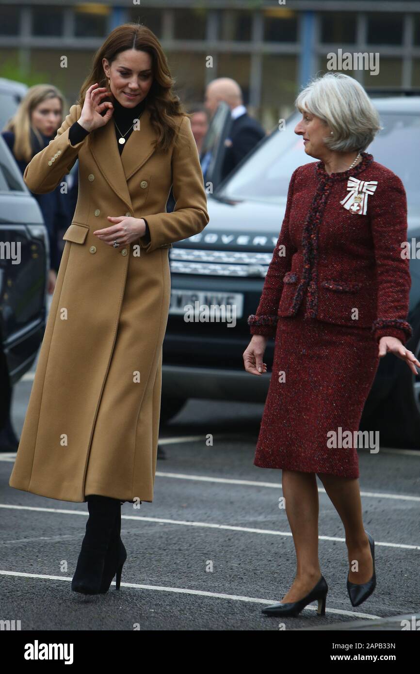The Duchess of Cambridge is greeted by Lord Lieutenant of South ...