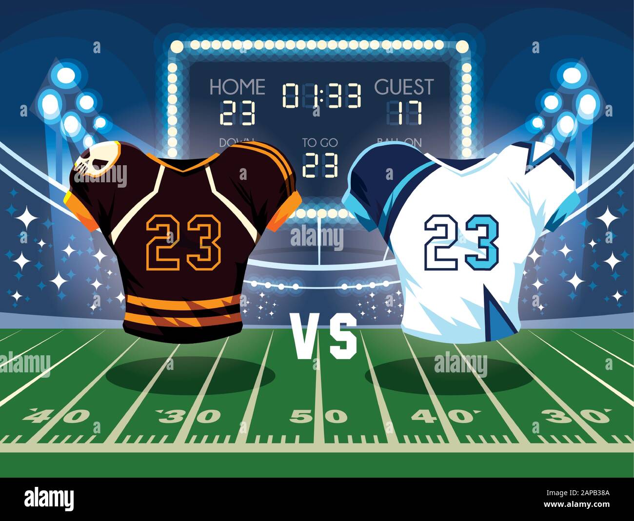 american football player outfit sportsuit vector illustration design ...