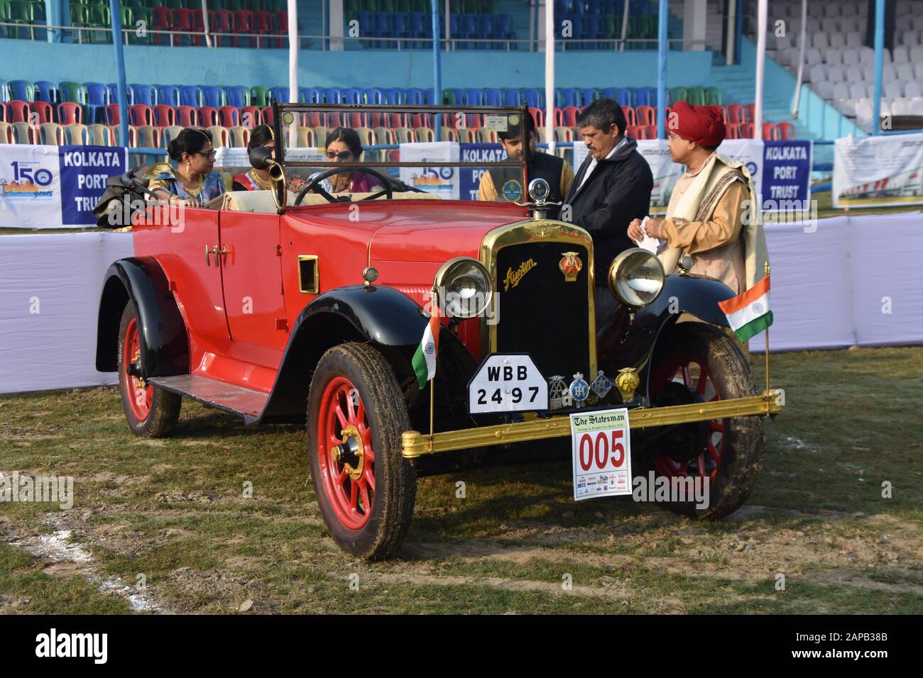 1922 Austin car with 12 hp and 4 cylinder engine. India WBB 2497 Stock ...