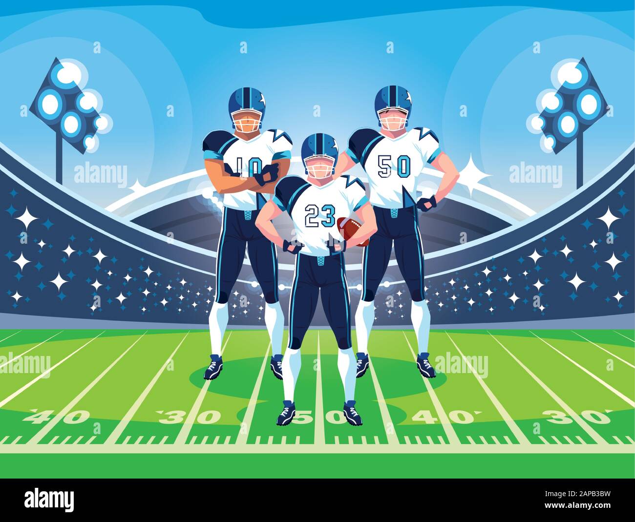 team of football players of rugby , sportsmen with uniform vector ...