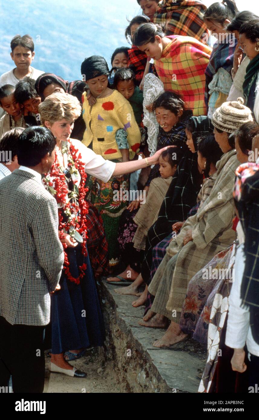 HRH Princess Diana visits Red Cross projects in remote mountain ...