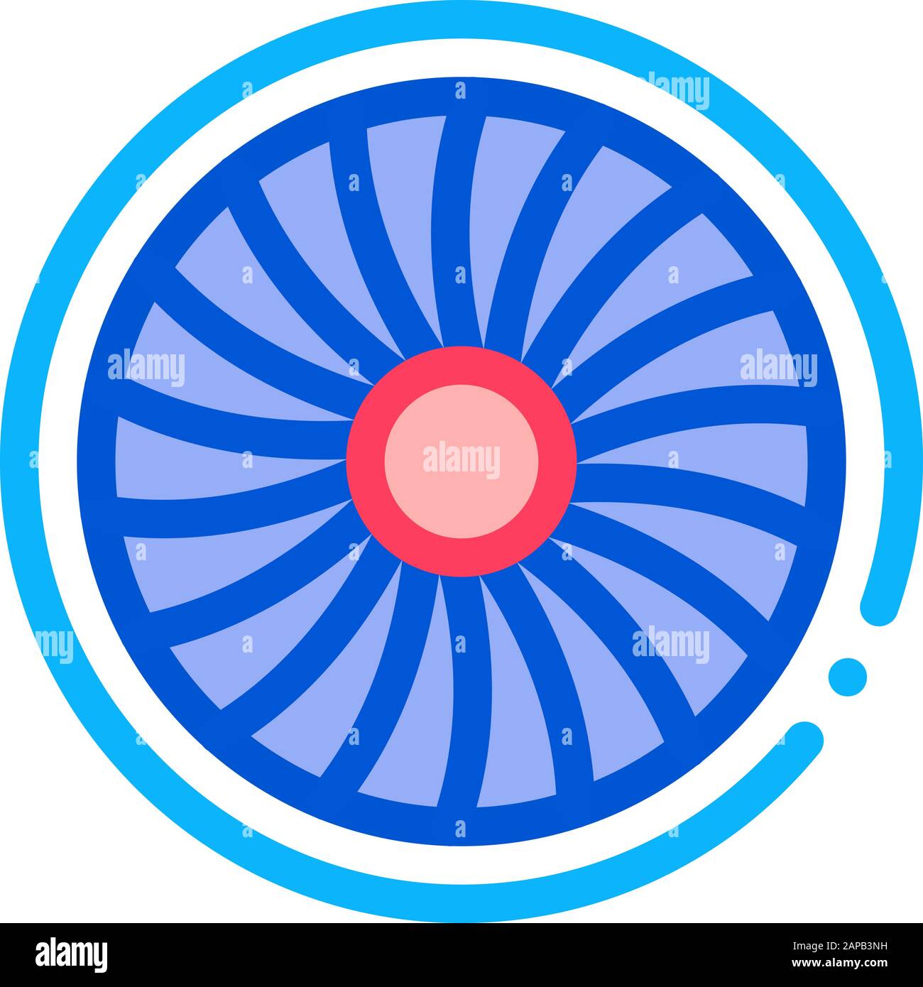 Turbine Engine Icon Vector Outline Illustration Stock Vector Image ...