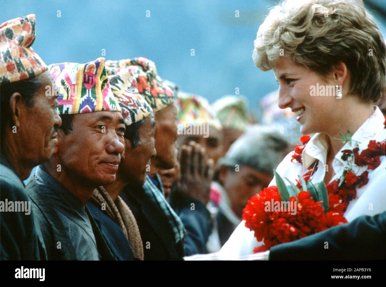 HRH Princess Diana visits Red Cross projects in remote mountain ...