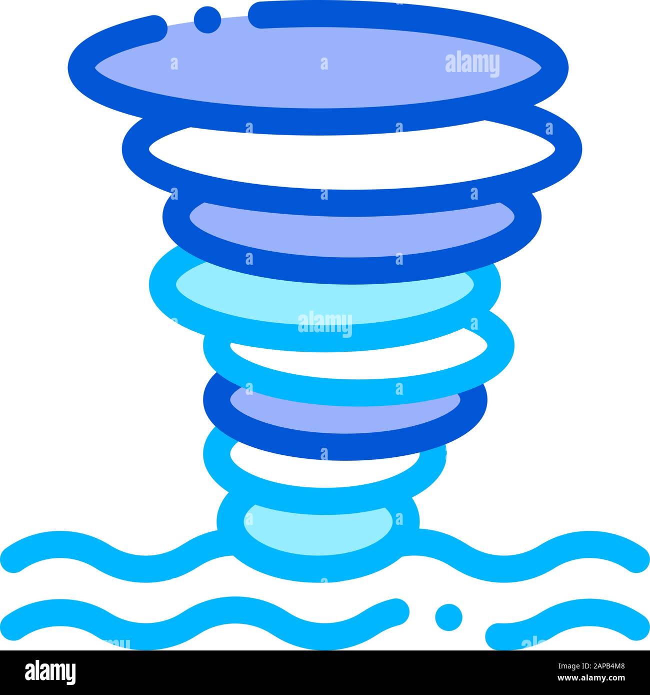 Tornado Sea Water Icon Vector Outline Illustration Stock Vector Image ...