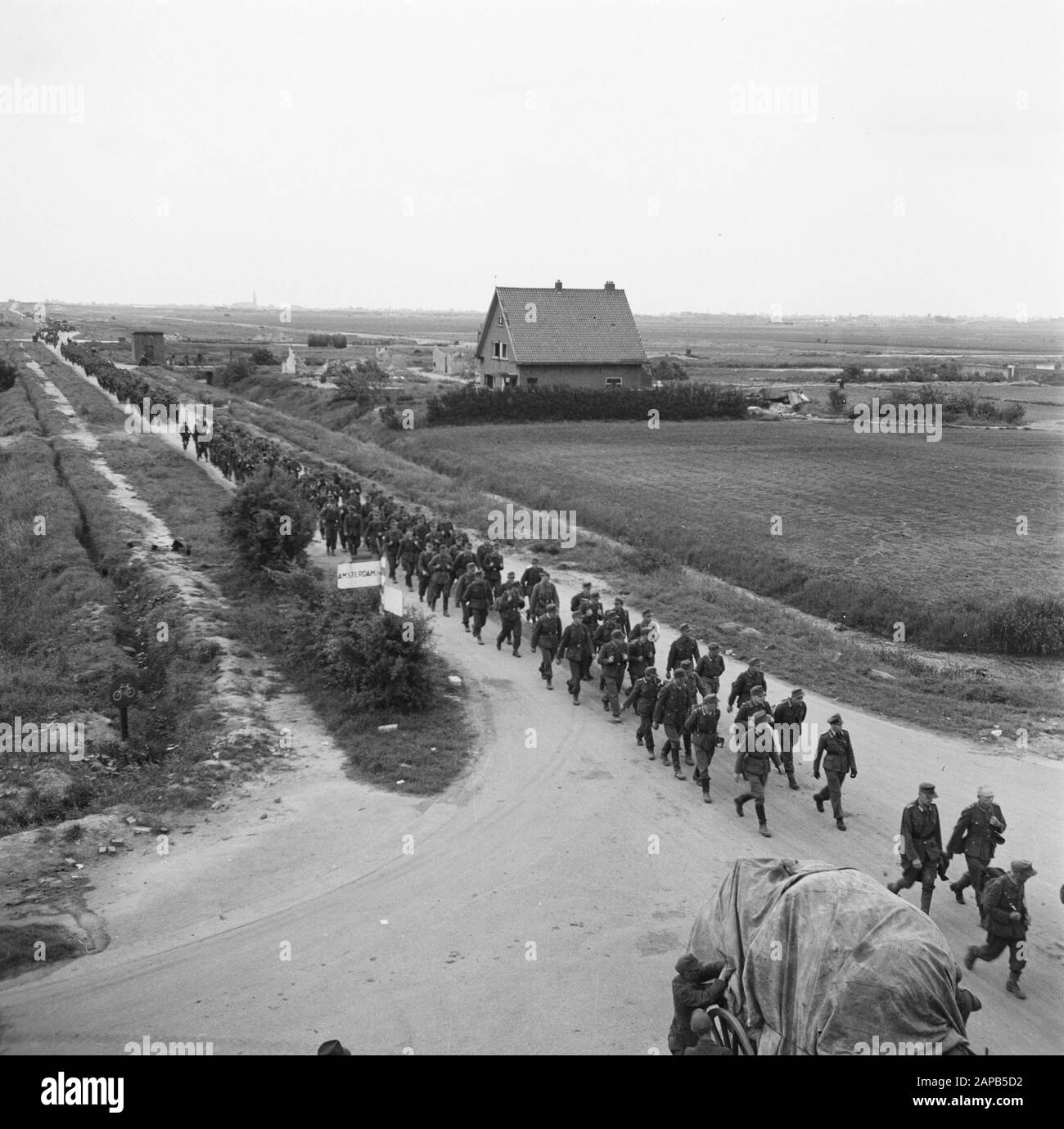 Column Germans on the way back [after surrendering weapons and ...