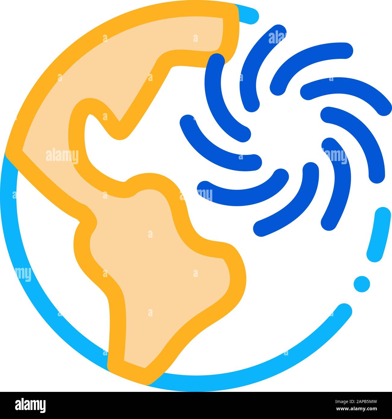 Cyclone Planet Icon Vector Outline Illustration Stock Vector Image ...