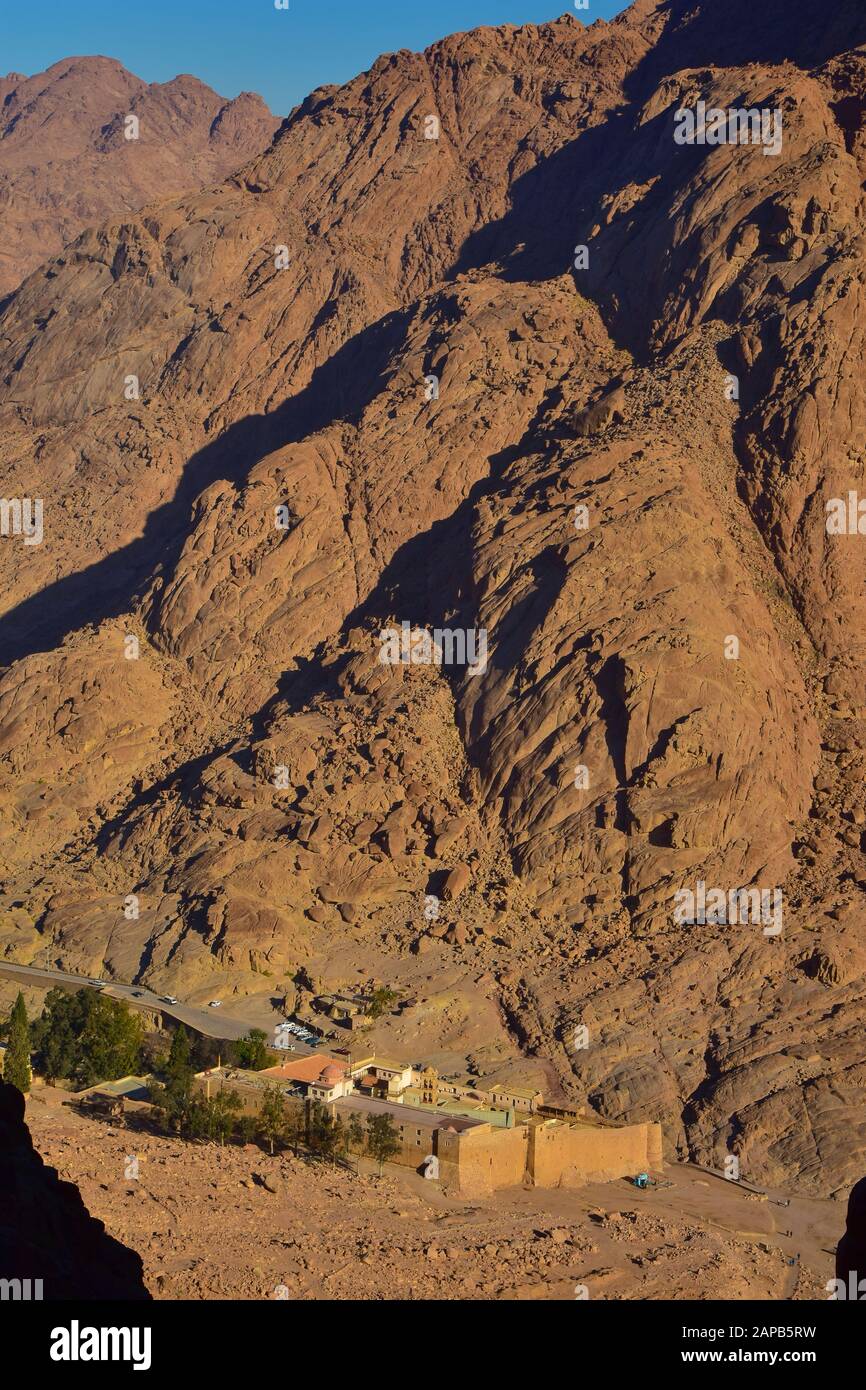 St Catherine's Monastery at the foot of Mount Sinai, Egypt Stock Photo ...