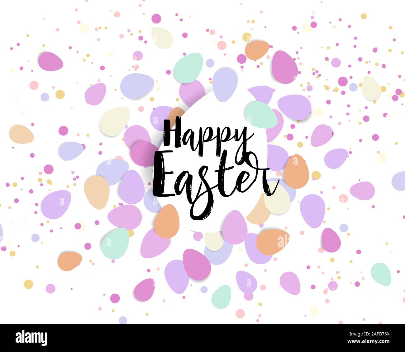 Colorful easter eggs confetti Stock Vector Images - Alamy