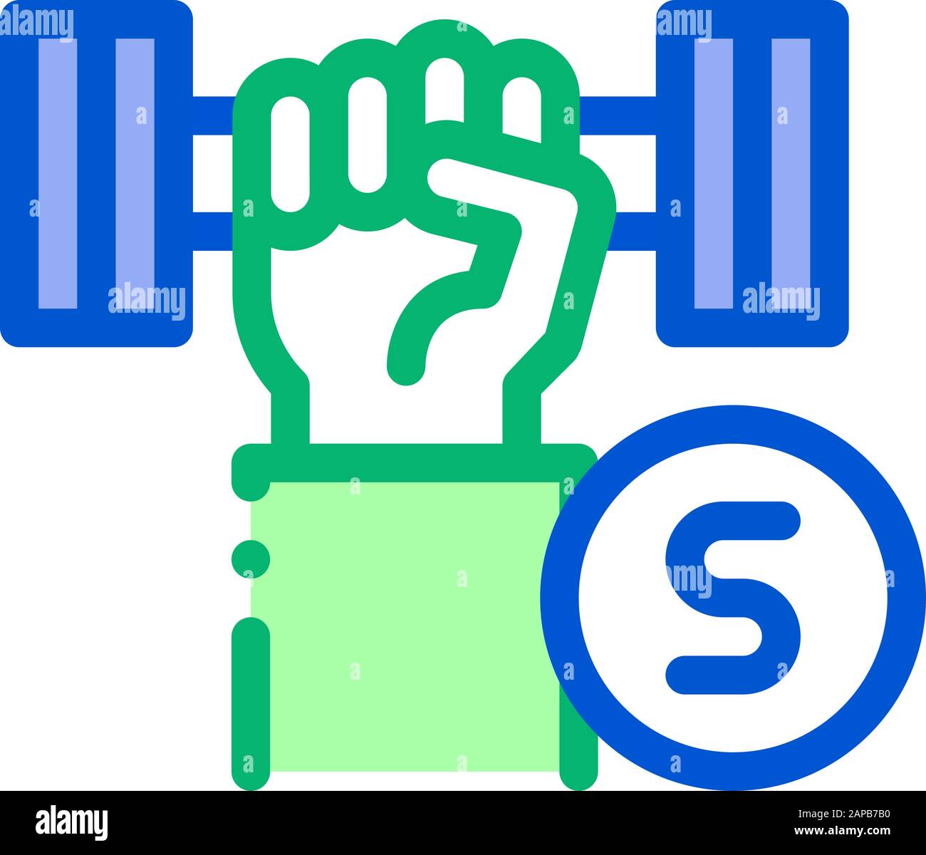 Hand Dumbbell Icon Vector Outline Illustration Stock Vector Image & Art ...