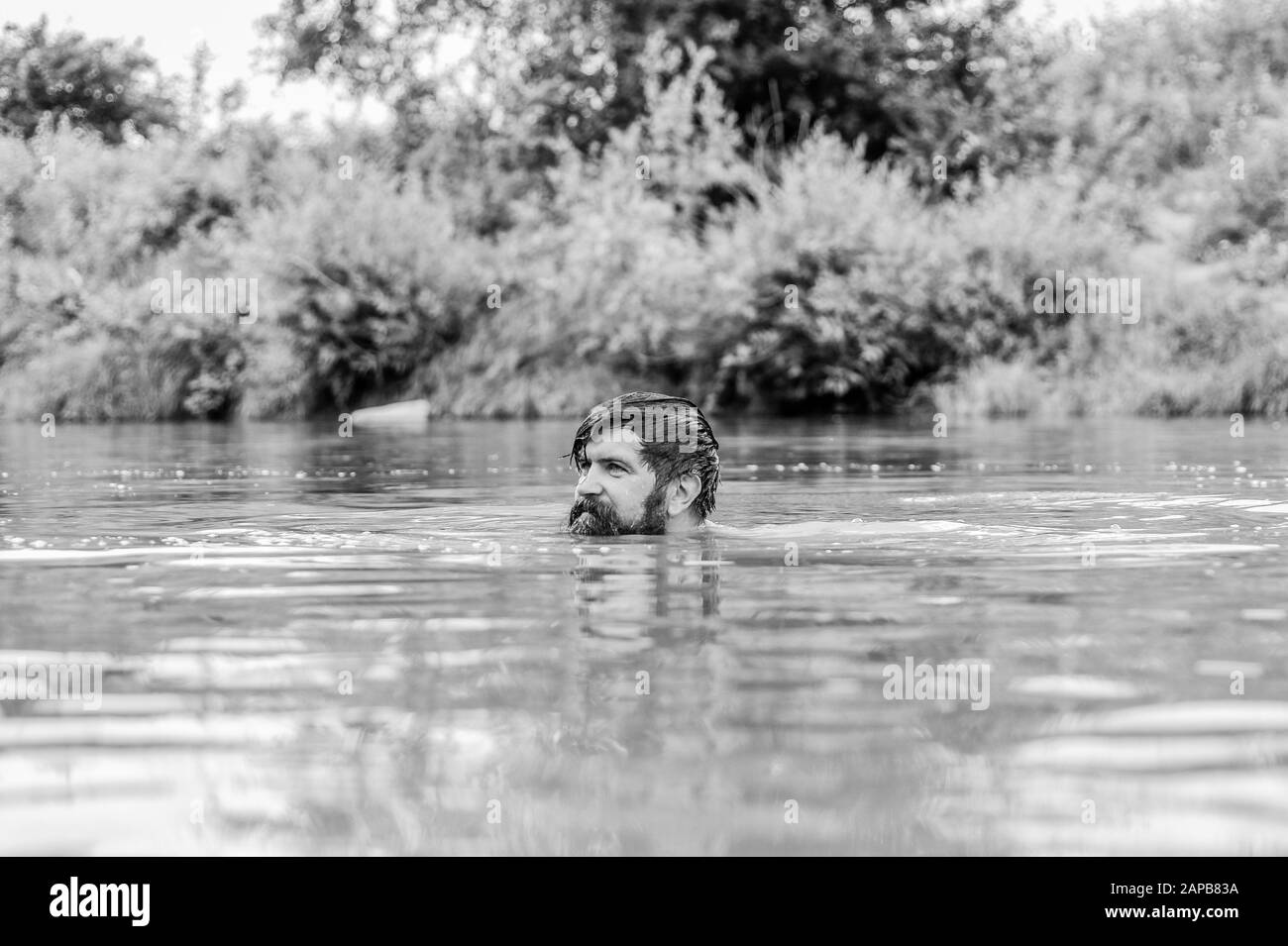 Deep water swimmer Black and White Stock Photos & Images - Alamy