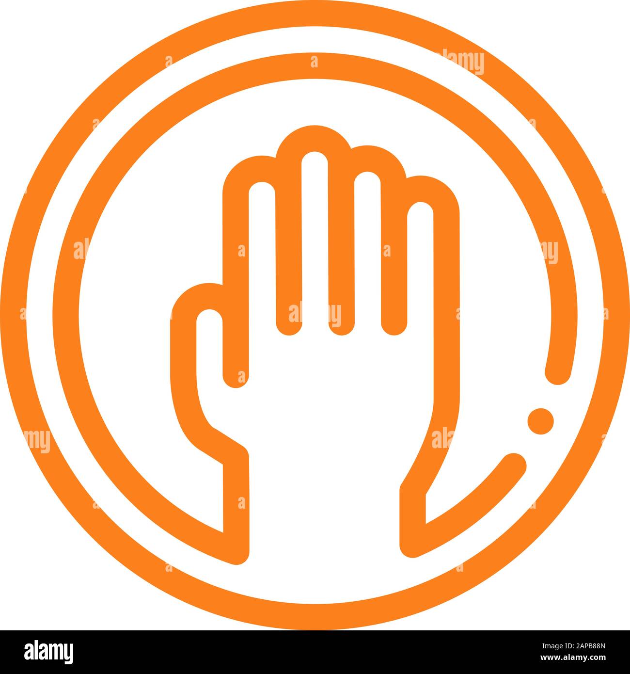 Hand Round Frame Icon Vector Outline Illustration Stock Vector Image ...