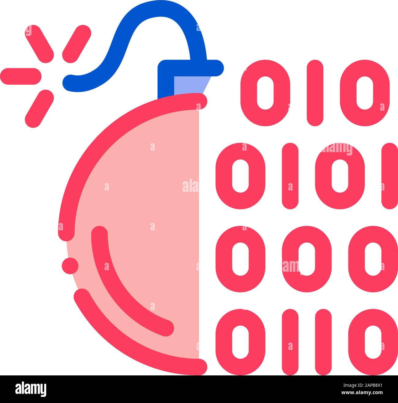 Binary Code Bomb Icon Vector Outline Illustration Stock Vector Image ...