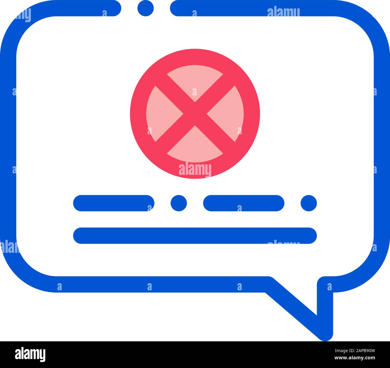 Cross Mark Frame Icon Vector Outline Illustration Stock Vector Image ...