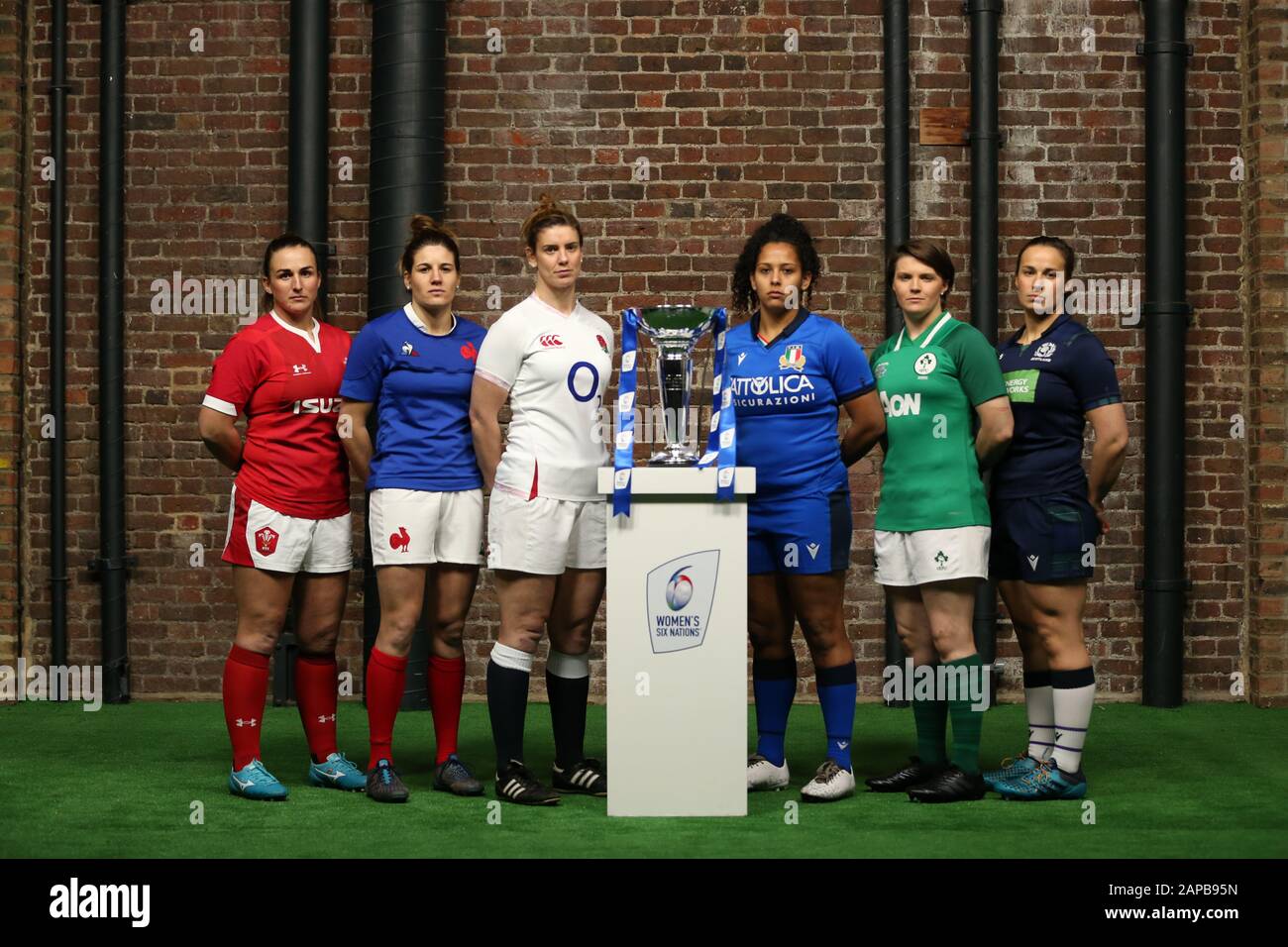 Women's team captains (left to right) Wales' Siwan Lillicrap, France's ...