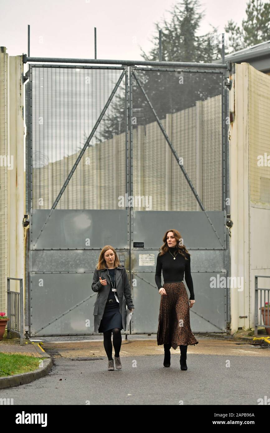 The Duchess of Cambridge (right) with Prison Governor Carlene Dixon ...
