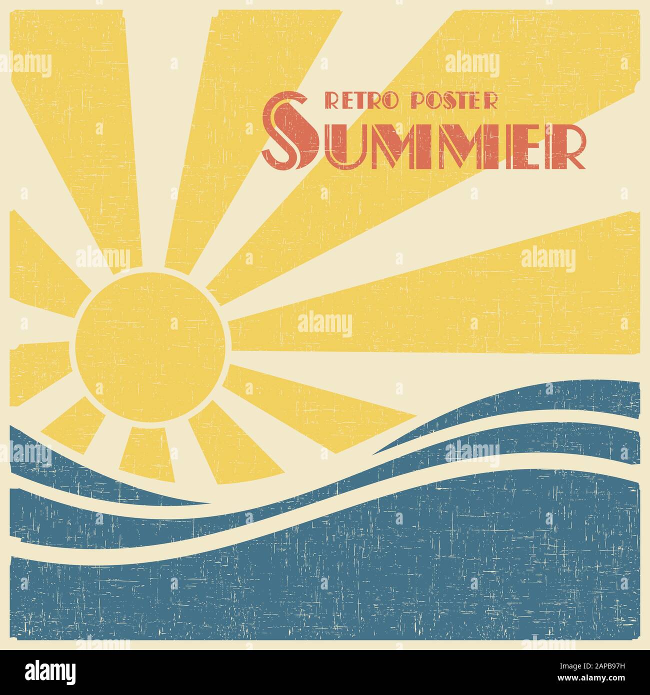 Summer retro poster. Vector illustration Stock Vector Image & Art - Alamy