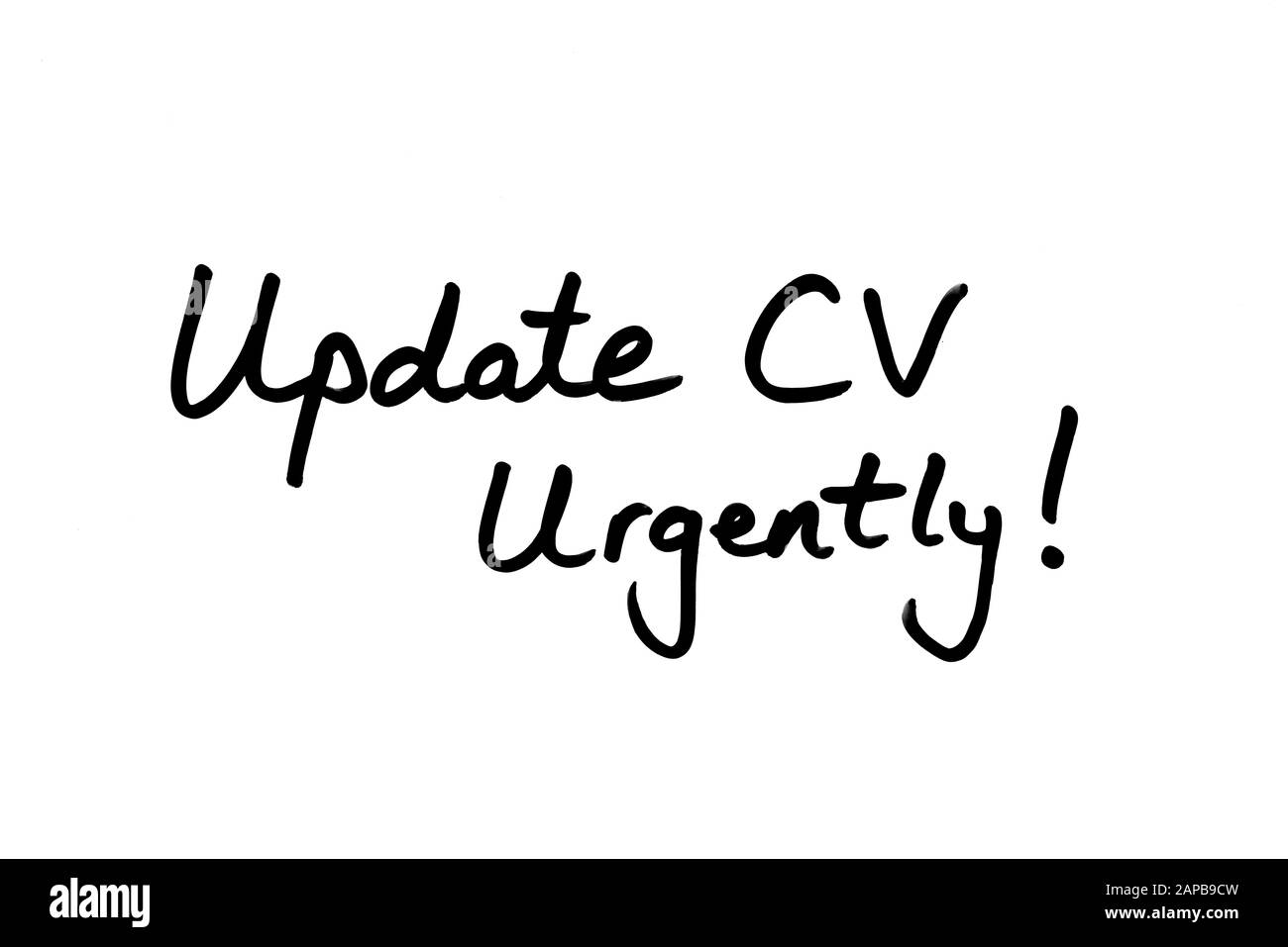 Handwritten curriculum vitae hi-res stock photography and images - Alamy