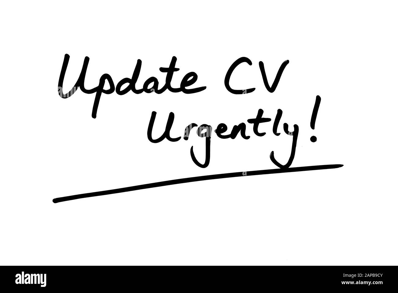 Handwritten curriculum vitae hi-res stock photography and images - Alamy
