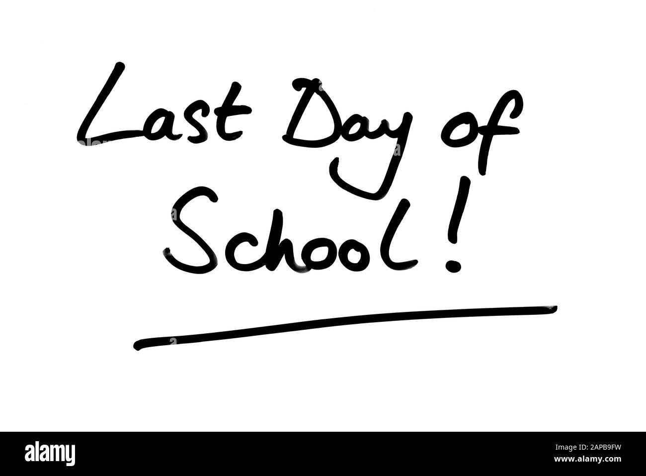 Last day school Cut Out Stock Images & Pictures - Alamy