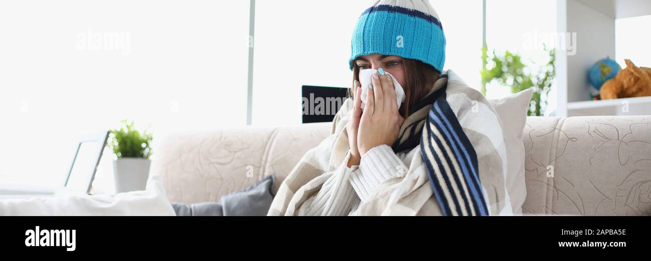 Down with horrible sickness Stock Photo - Alamy