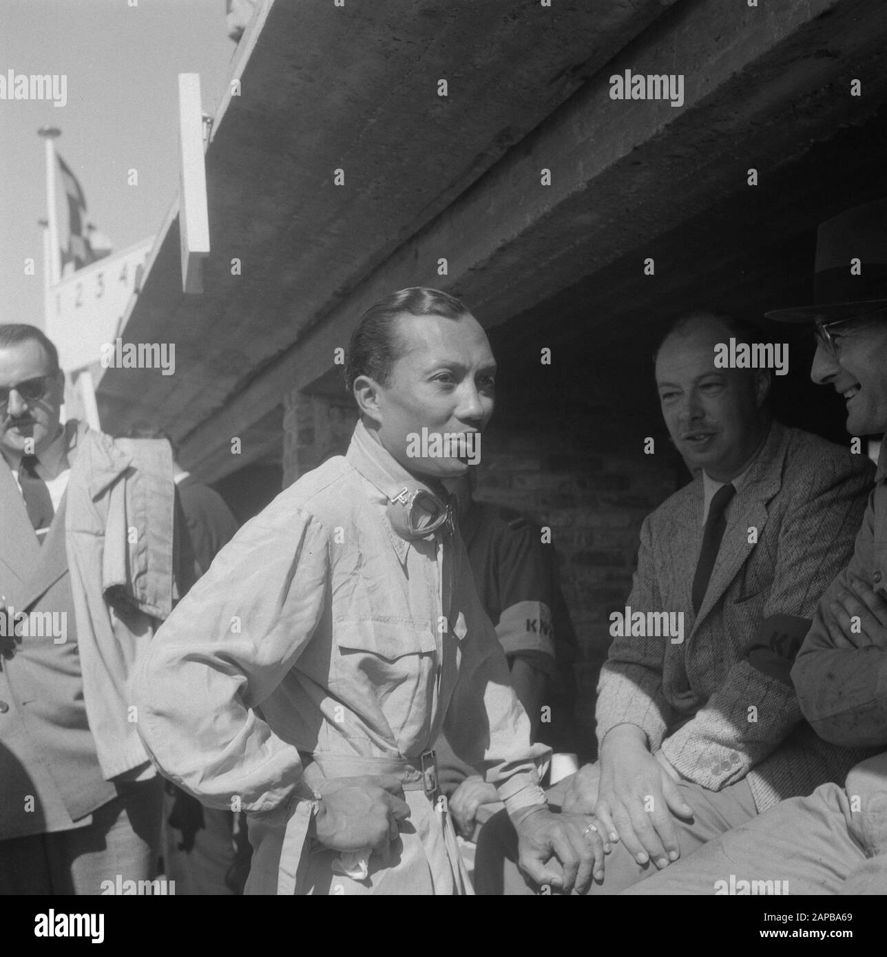 Car races in Zandvoort. prince Bira van Siam, the winner of the first ...