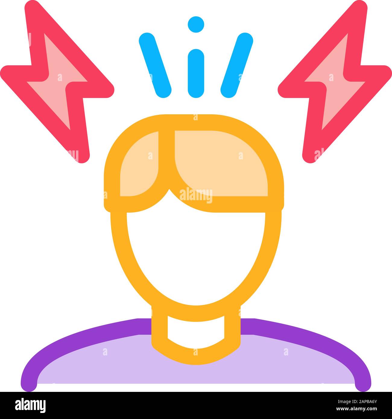 Stressed Man Icon Vector Outline Illustration Stock Vector Image & Art ...
