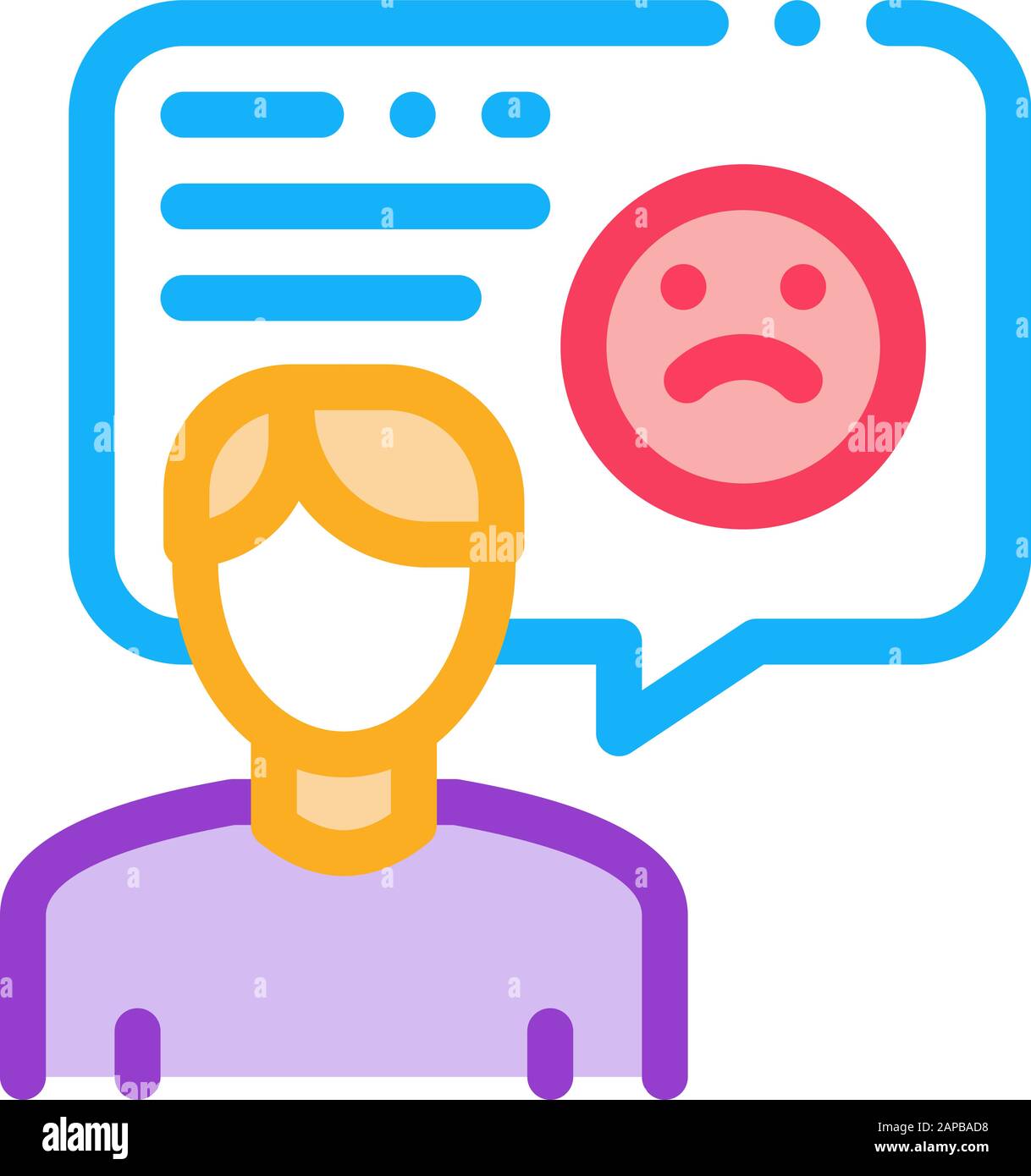 Sad Man Frame Icon Vector Outline Illustration Stock Vector Image & Art ...