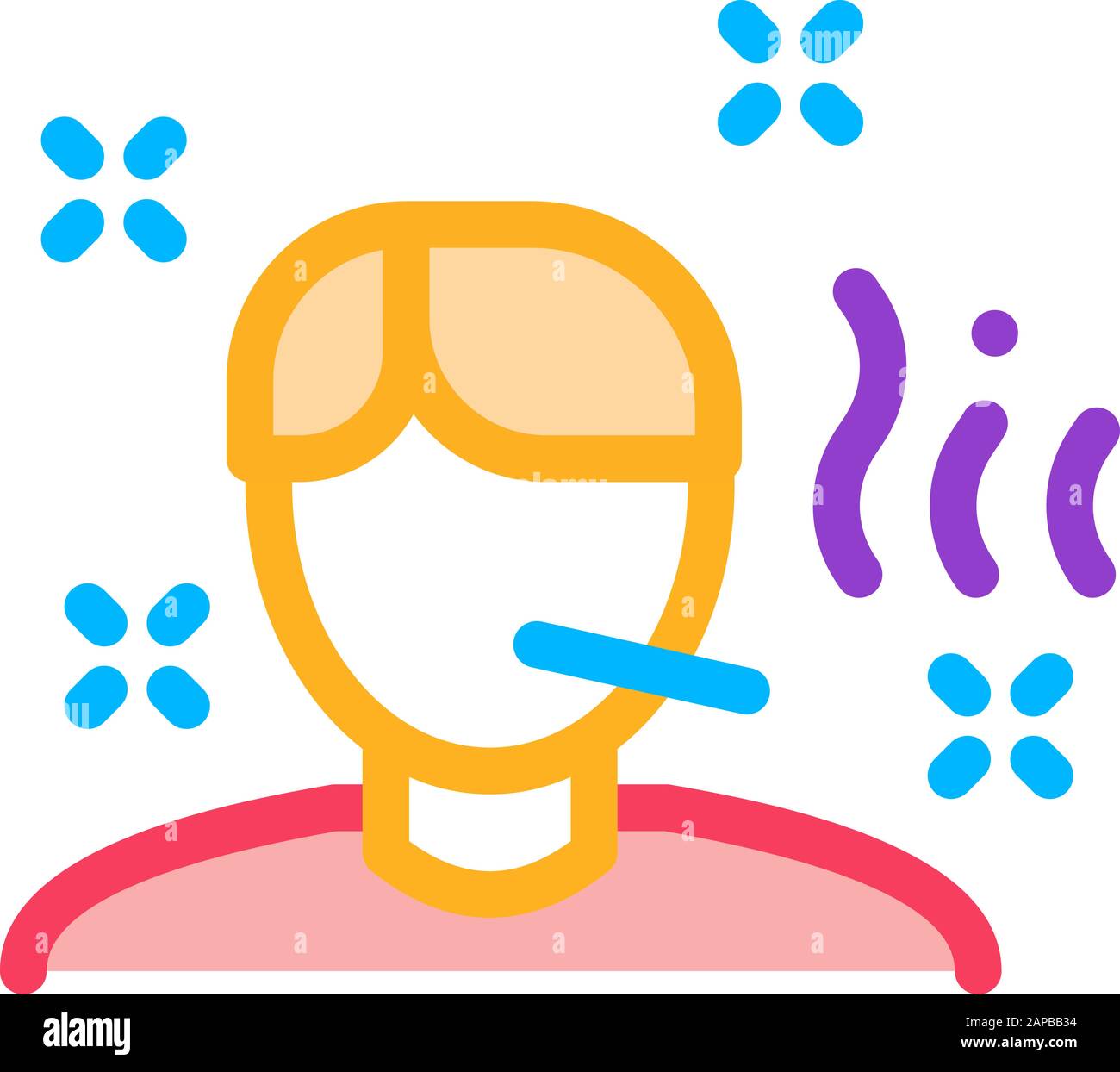 Illness Man Icon Vector Outline Illustration Stock Vector Image & Art ...